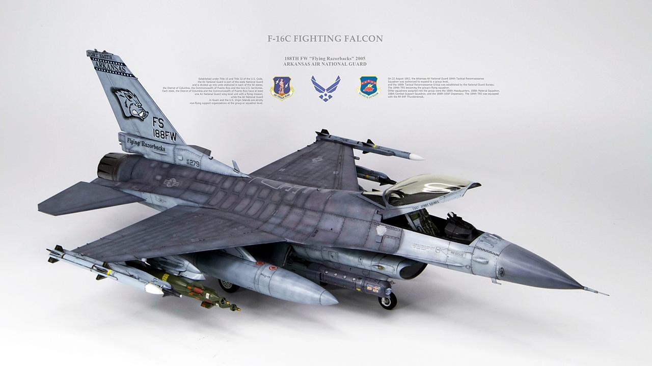 1/48 Scale Tamiya USAF F-16C FIGHTING FALCON 188th